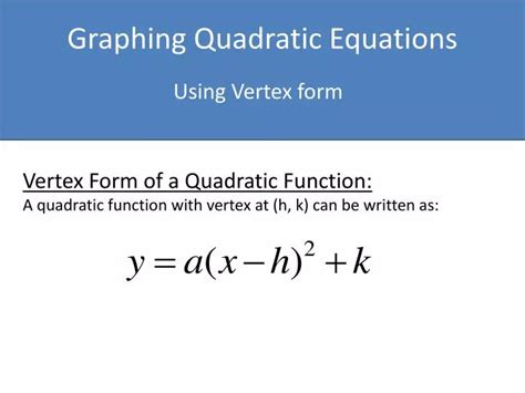 PPT Graphing Quadratic Equations PowerPoint Presentation Free Download ID 6220041