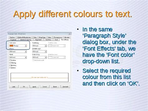 Word Processing Formatting Text