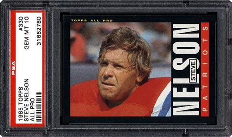 1985 Topps Steve Nelson All Pro Psa Cardfacts®
