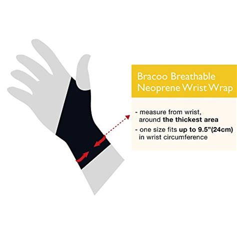 Bracoo Adjustable Wrist Wrap Breathable Neoprene Support Protection And Recovery Ibuprofen
