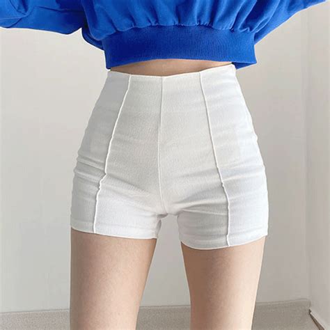 [엉밑살 노출x 인기 재진행 ] 기본 슬림핏 핀턱 면 스판 데일리 하이웨스트 숏 팬츠 반바지 에이블리