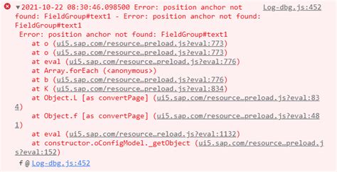 Sap Cap Fragment Error Position Anchor Not Foun Sap Community