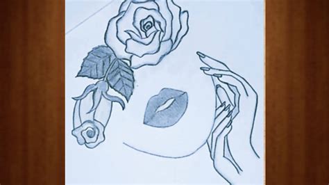 Easy Drawing Hide Face With Flowers Step By Step Drawing Tutorial