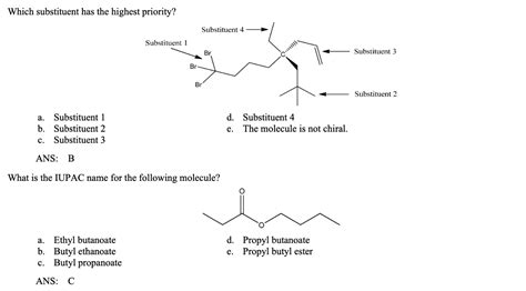 Solved Which Substituent Has The Highest Priority