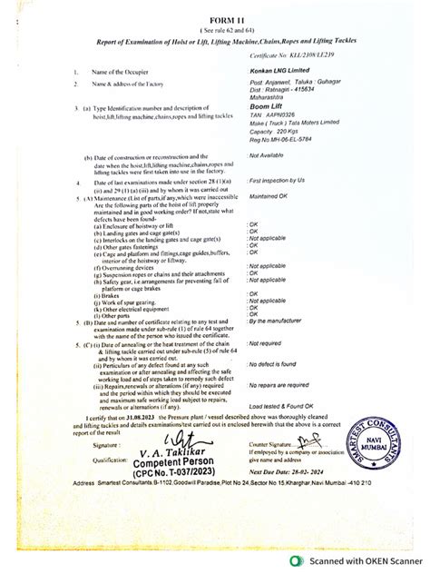 Boom Lift Certificate Pdf