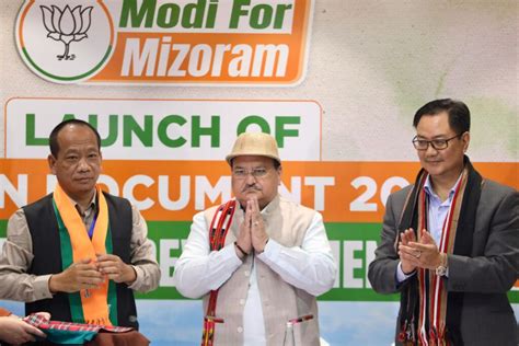 Mizoram Polls 2023 Bjp Releases Manifesto Inclusive Mizoram Vision