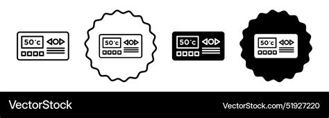 Thermostat Icon Symbol Set Collection Thermostat Vector Image