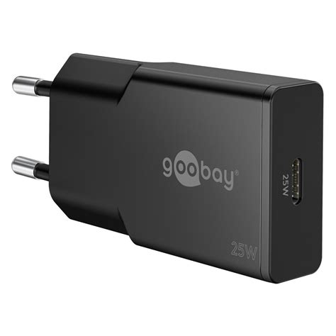 Goobay Slim USB Lader USB C PD GaN W Zwart Onlinekabelshop Nl