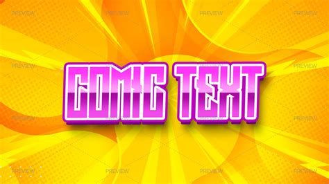 Comic Text Effect Graphics Motion Array