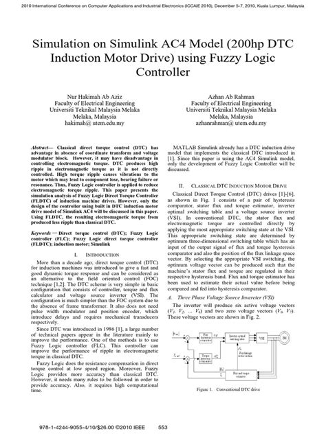 simulation on simulink ac4 model 200hp dtc induction motor drive