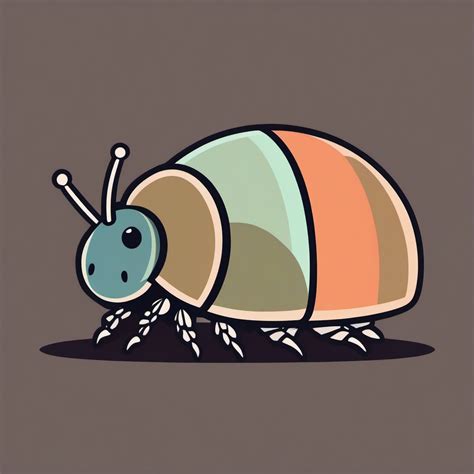 Pill Bug Clip Art A Pill Bug Curled Into A Ball Color