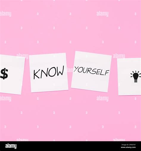 Inspiration Showing Sign Know Yourself Word Written On Find You