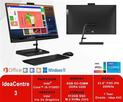 Lenovo Pc Ideacentre All In One Aio Itl Jid Black Core I G