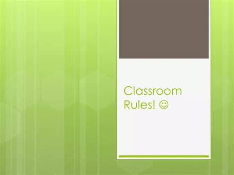 Classroom Rules Pptx
