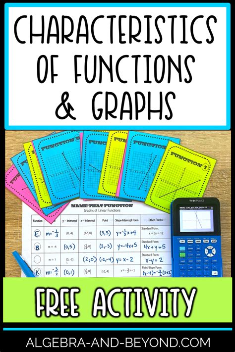 linear functions name that function matching activity print and algebra and beyond