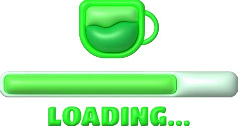 Loading Bar And Progress Visualization In The Form Of Coffee Mugs