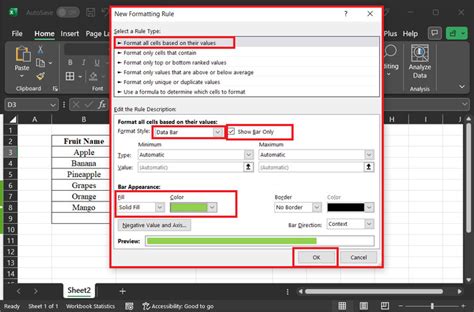 如何在 Excel 中插入单元格内柱状图？ 技术教程