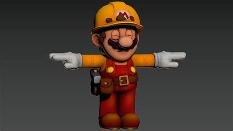 3d Model Super Mario Builder Rig Vr Ar Low Poly 3d Model Vr Ar Low Poly Cgtrader