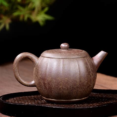 吉羊宜兴龙窑柴烧窑变紫砂壶纯手工功夫茶具泡茶壶翡翠金砂石鼓 虎窝淘