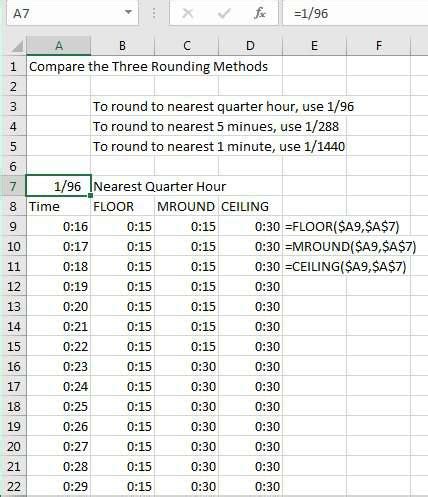 Round To Quarter Hour Excel Tips Mrexcel Publishing