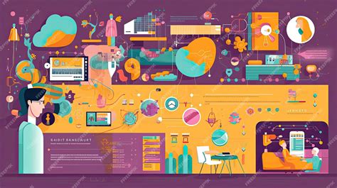 Premium Ai Image Digital Learning Platform Interface Flat Illustration