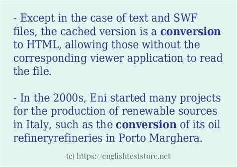 Conversion Example In Sentences Englishteststore Blog