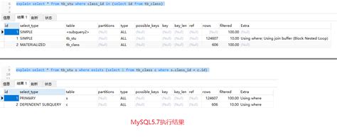 Mysql57和80中in和exists关键字mysql 8 Exist和in 索引 Csdn博客