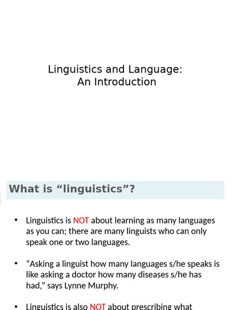 Lecture 1 Linguistic And Language Updated Pdf Linguistics Grammar