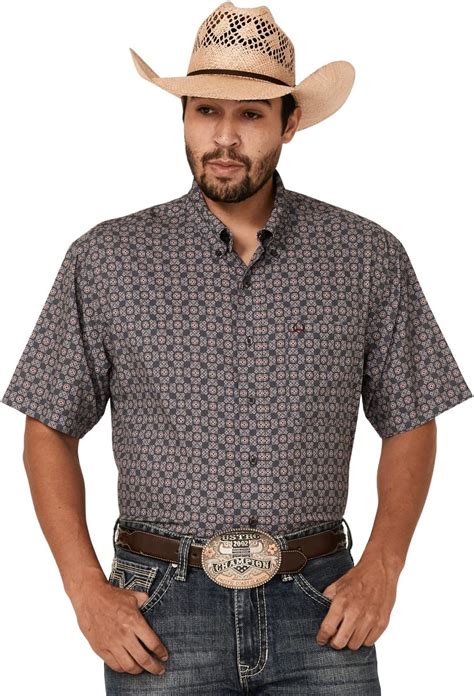 Cinch Mens Arena Flex Grey Medallion Geo Print Short