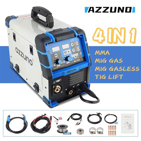 Azzuno 200a Welder Mig 270h Semi Automatic 4 In 1multi Function Welder