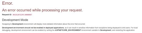 solved how do i fix core development mode error occurred while processing your request