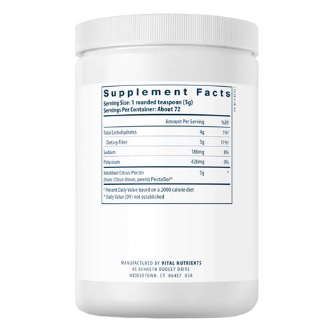 Mcp Powder Modified Citrus Pectin 72 Servings Healthy Habits Living