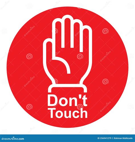 Do Not Touch Hand Icon Stop Or Forbidden Sign Vector Illustration