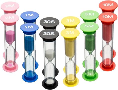 BGHK 12 Stück Sanduhr für Kinder Timer Farbige Sanduhren Set 30sec