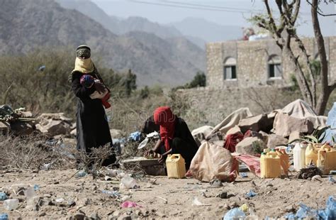 The Suffering Of Yemeni Women Due To The War Editorial Stock Image