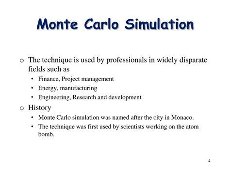 Ppt Monte Carlo Simulation Powerpoint Presentation Free Download