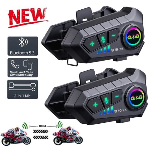 New 12x Helmet Microphone Intercom Headset Bluetooth 53 Motorcycle 2
