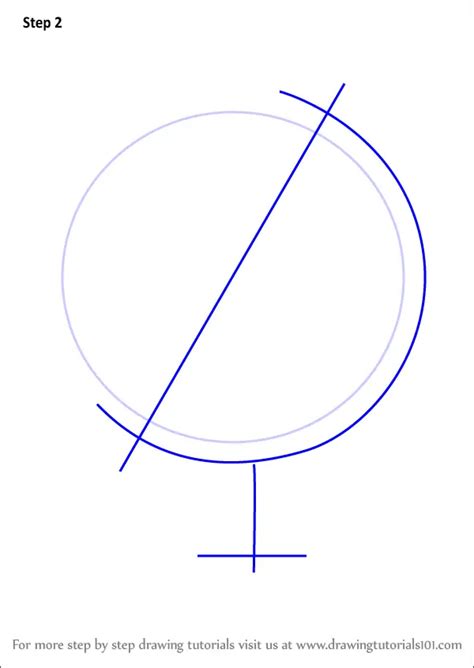How To Draw A Globe On A Ball Everyday Objects Step By Step