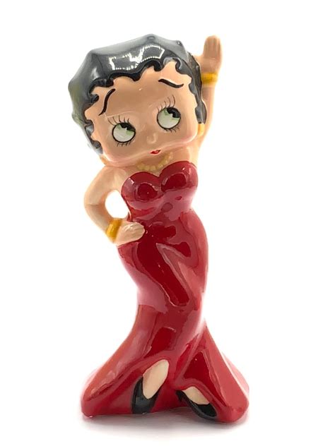 Gorgeous Collectible Betty Boop Ceramic Figurine Red Dress Etsy New