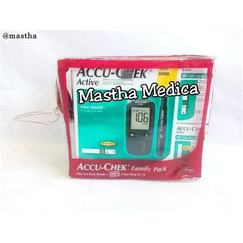 Jual Alat Check Up Glukosa Gula Darah Accu Chek Check Active Family Pack Shopee Indonesia