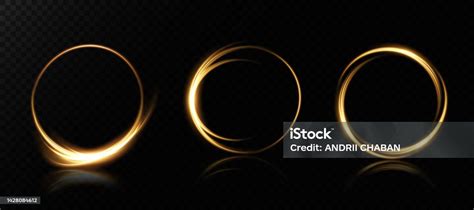 황금빛 빛나는 반짝이는 나선형 선 둥근 프레임 벡터 배경 Eps10 빛의 속도로 운동의 추상적 인 효과 반짝이는 물결 모양의 길