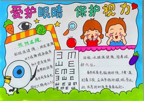 爱眼护眼手抄报简单又漂亮三年级6张 几塔之家