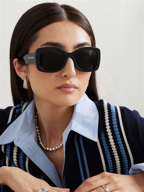 Prada Eyewear Oversized Square Frame Acetate Sunglasses Net A Porter