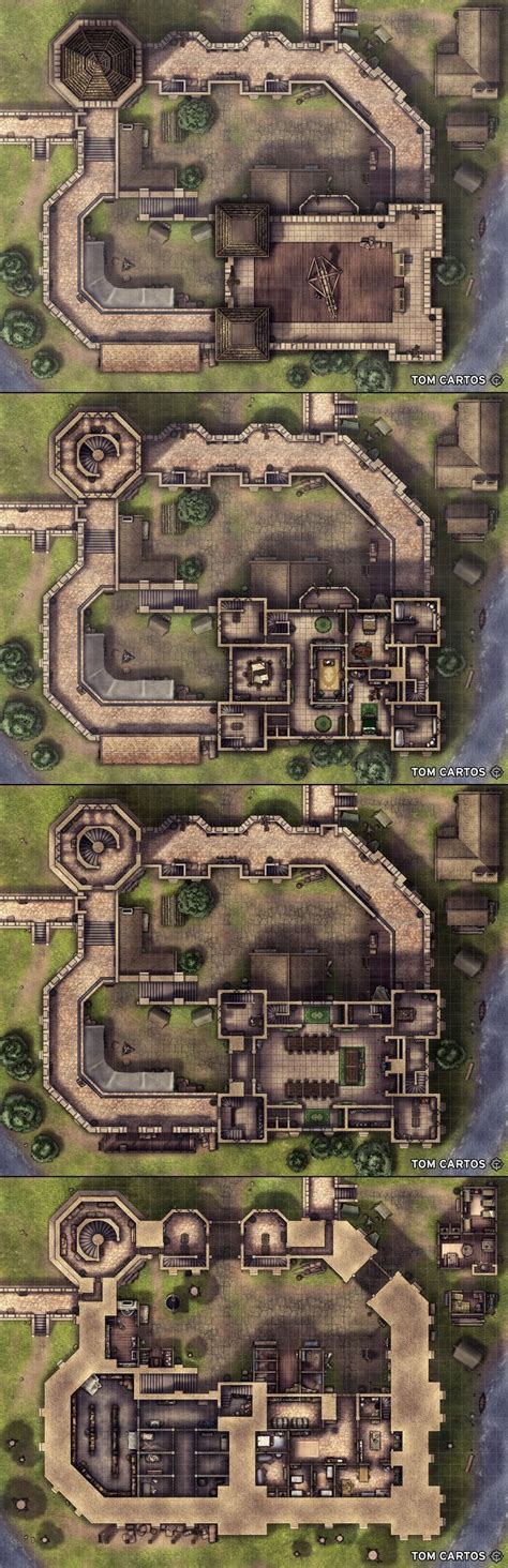 Free Castle Battlemap By Tom Cartos