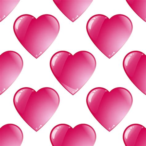 Premium Vector Hearts Seamless Pattern Vector Background For