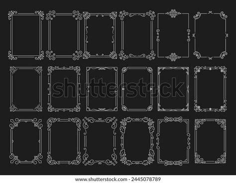 Vintage Vector Frames Collection Classic Vector Stock Vector Royalty