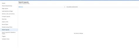 Community Salesforce Lightning Search Layout No Profile Or Columns
