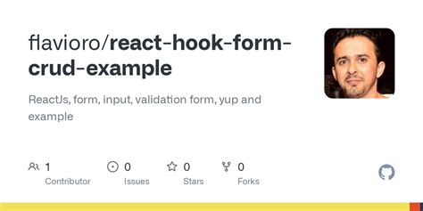 Github Flaviororeact Hook Form Crud Example Reactjs Form Input