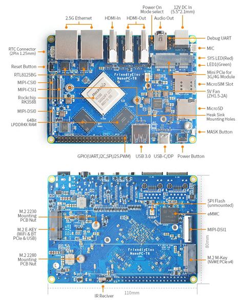 Nanopc T6 Arm Linux Sbc Offers Dual 25gbe Hdmi 21 Outputs Hdmi 20