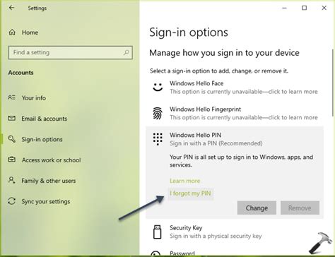 FIX Can T Remove Windows Hello PIN In Windows